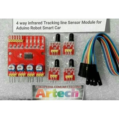 Jual 4 way infrared Tracking line Sensor Module for Aduino Robot Smart ...