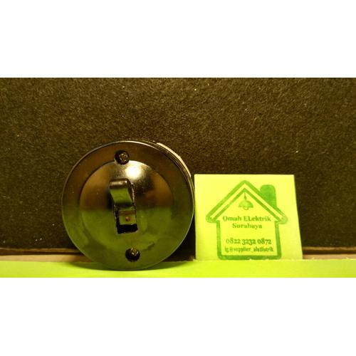 Jual Saklar Tempel Bulat klasik/ OB Engkel Bulat Hitam Klasik ...