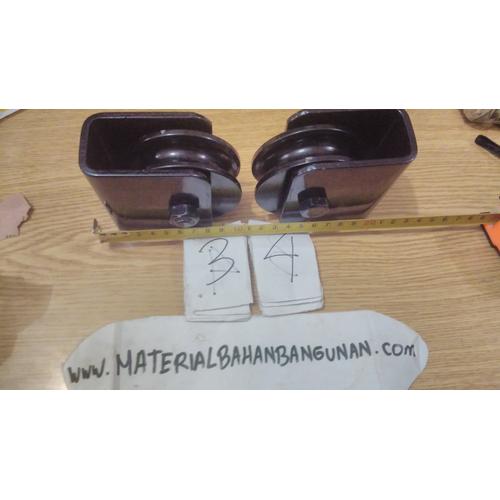 Jual roda pagar besi 2 laher 8 cm BAJA TEBAL HITAM SUPER QUALITY - Kota ...