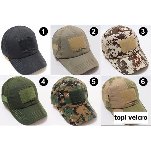 Jual TOPI VELCRO ARMY LORENG TACTICAL CAMOUFLAGE MILITARY OUTDOOR ...
