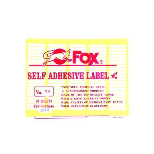 Jual Fox Label Stiker 99 / Undangan / Nama / Self Adhesive - Kota ...