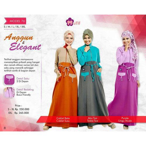 Jual gamis maxi dress kaos Mutif M76 busui friendly - Kota Tangerang ...