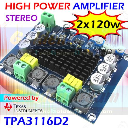 Jual TPA3116 Hi Power Amplifier 2x120w Digital Stereo Audio Ampli ...