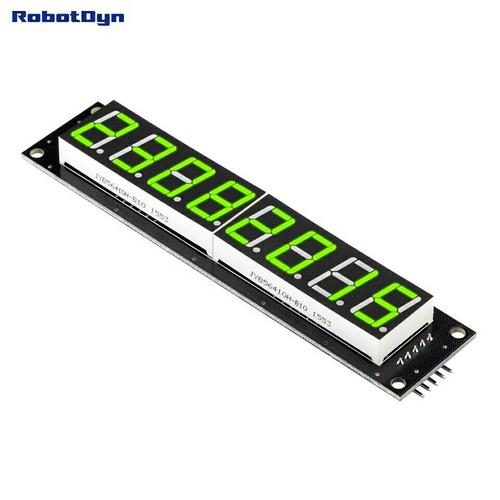 Jual 8-Digit LED Display Tube 7-segments 74HC595 GREEN Color Hijau ...