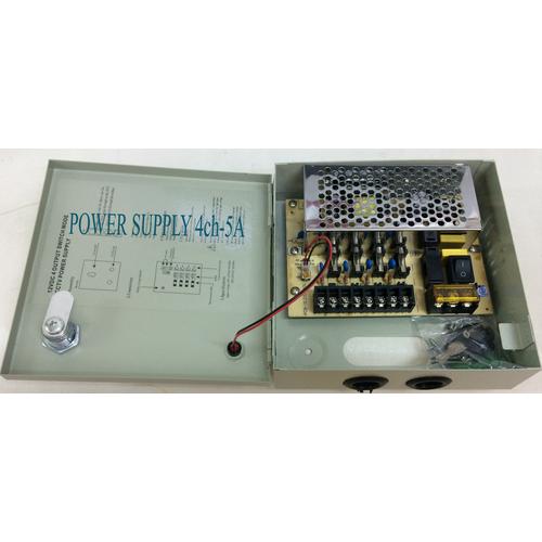 Jual DC Power Supply Panel Box 12V 5A for CCTV 4 CHANNEL - Kota Medan ...