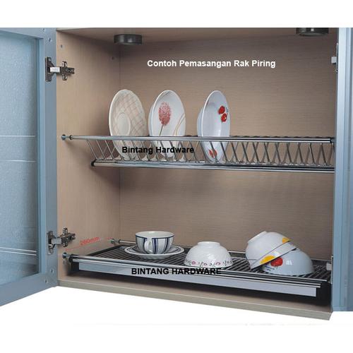Jual Rak Piring Gelas Gantung Dalam Cabinet 100 Cm Bahan Stainless ...