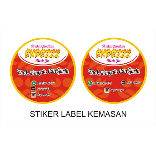 Jual Stiker label kemasan diameter 5 cm keatas ( Tanpa Minimal Order ...