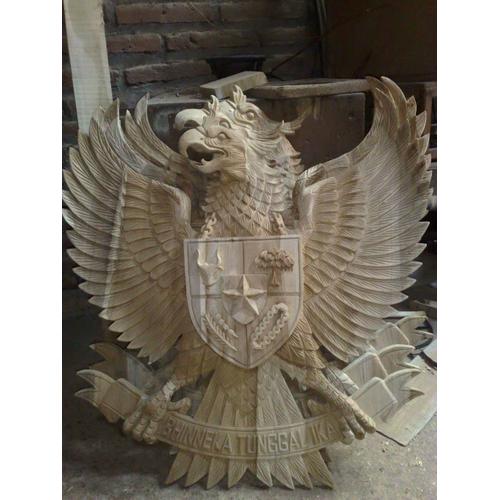 Jual hiasan dinding patung garuda kayu jati - Diameter 6cm - Kab ...