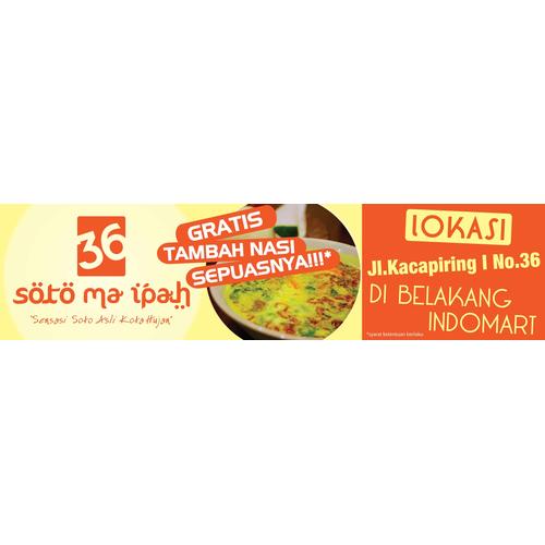 Jual Cetak Spanduk Outdoor 1x4 m. Untuk plang toko / ruko / jalan kecil ...