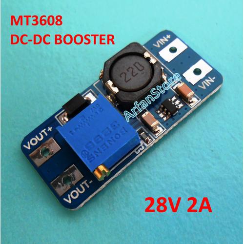 Jual MT3608 DC Step Up Boost Converter Mini XL6009 28V 2A Booster ...
