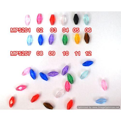 Jual MP52 Manik Plastik Kaca Padi Segi 5x11 1 bks 10 gr isi +/-70 btr ...