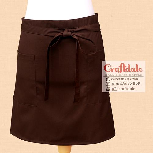 Jual Half body Celemek/apron - Coklat tua (apron pinggang) - Jakarta ...