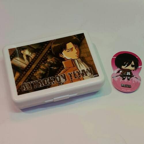 Jual Kotak Attack On Titan AOT Kartu Card box + bookmark Mikasa - Kota ...