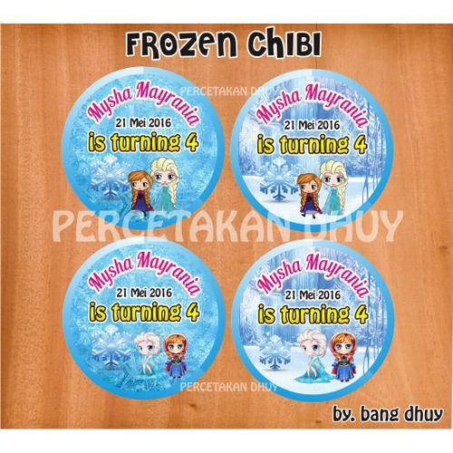 Jual Stiker Label Puding tema frozen chibi ( DESAIN TERBARU ) - Kab ...