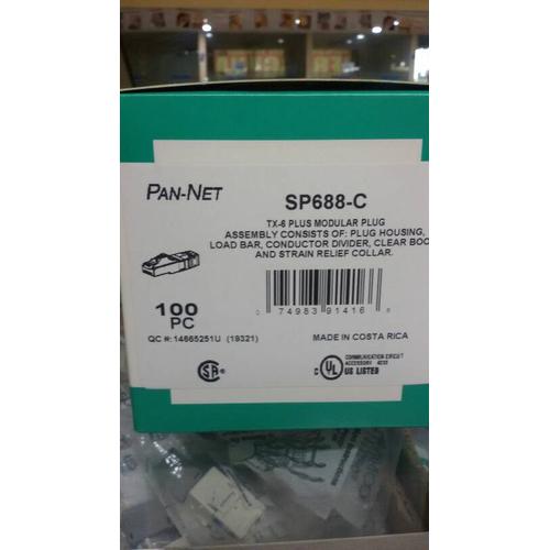 Jual panduit rj45 connector cat6 per box / konektor cat6 pin rj45 isi ...