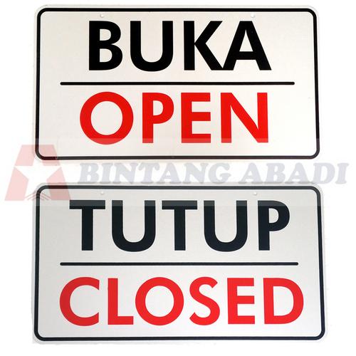 Jual STAR Hardware Stiker Petunjuk STB01 - (OPEN Buka - CLOSE Tutup ...