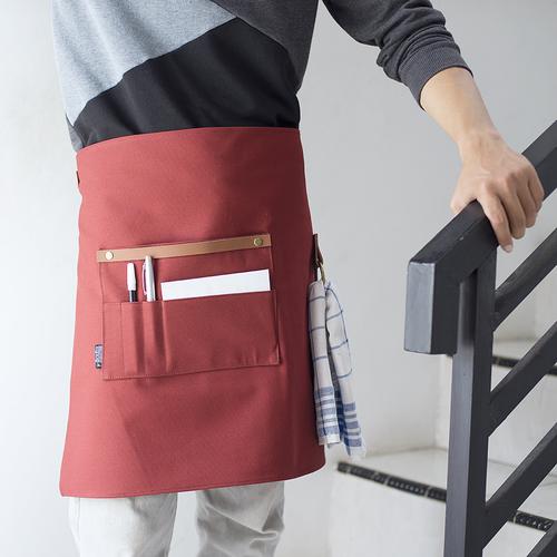 Jual Half Apron Canvas and Synthetic Leather (Celemek Pinggang), Red ...