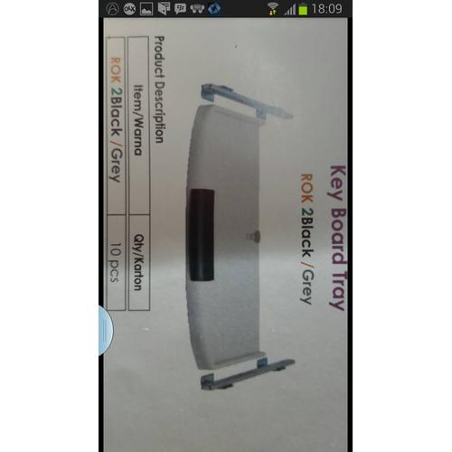 Jual keyboard tray rel laci untuk komputer plastik warna hitam dan abu ...