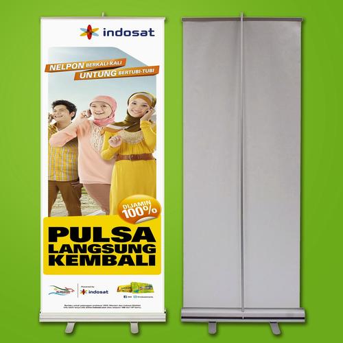Jual Roll Banner 85x200 cm Luster Cetak High Res + Rangka Alumunium ...