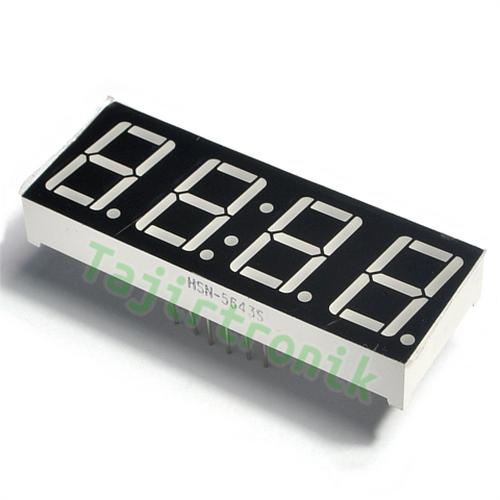 Jual 7 segmen 4 digit 2 titik 0,56" 0.56" jam digital clock seven ...