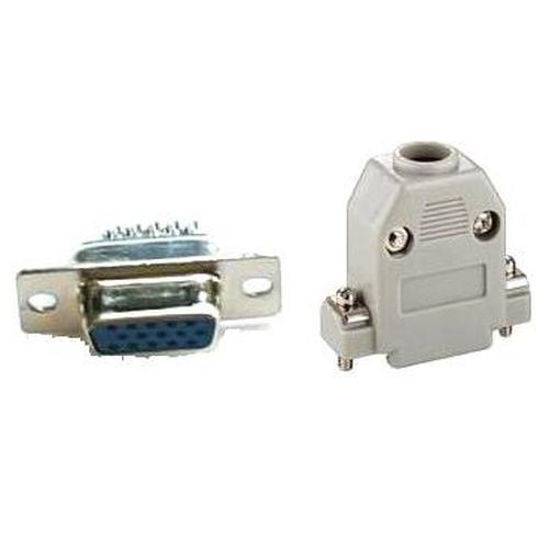 Jual Connector / konektor / Plug untuk Solder db15 Female + Cover ...