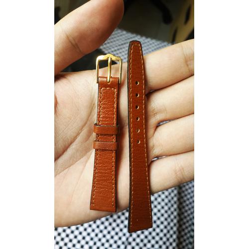 Jual Tali jam kulit asli original 14 16 14mm 16mm unisex stainless ...