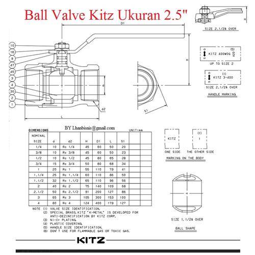 Jual Ball Valve Kitz Ukuran 2.5" - Jakarta Barat - Lhanshoping | Tokopedia