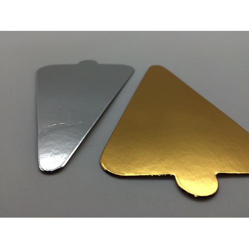 Jual Fora Tatakan slice Kue Segitiga / slice Cake Base Gold , silver 25 ...