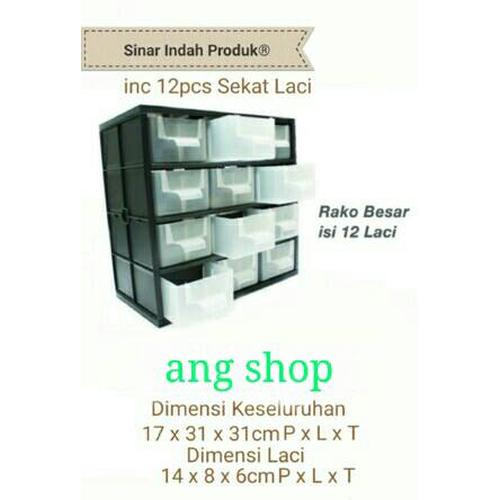 Jual Rak Komponen Lemari Spare Part Laci Besar Isi 12 Rakko Rako Merk ...