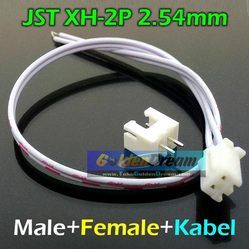 Jual Connector XH 2P 2.54mm Pitch JST Male Female Kabel Konektor ...