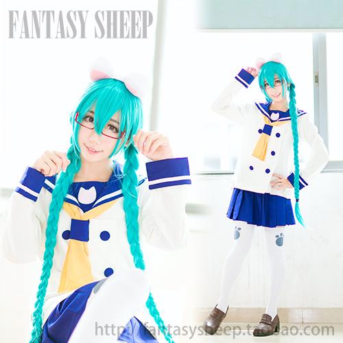 Jual Vocaloid - Miku Neko Sailor Seifuku Seragam Putih Biru cosplay ...