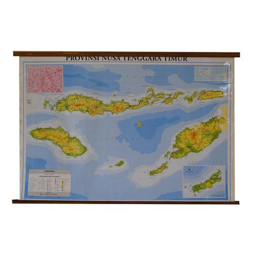 Jual Peta Provinsi Nusa Tenggara Timur (NTT) (Bingkai) - Jakarta ...