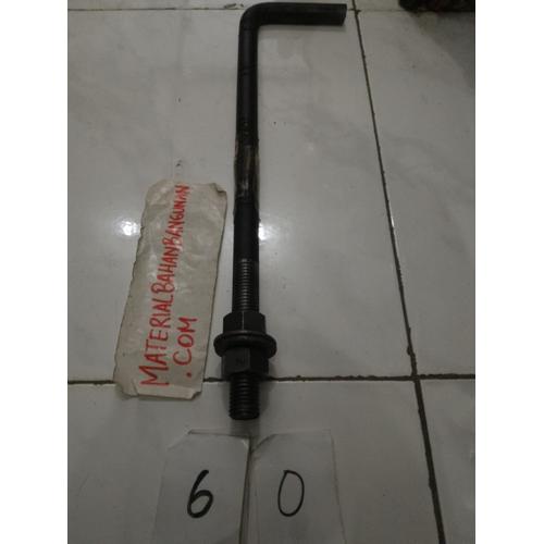 Jual anchor baut jangkar baut L besar M 19 Panjang 500 mm baut pondasi ...