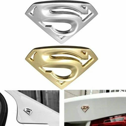Jual Emblem Mobil Superman superhero bahan metal besi Chrome - Kab ...