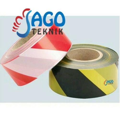 Jual Garis Police Line Kuning Hitam / Garis Polisi 3 inch x 500 Meter ...