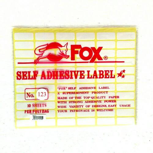 Jual Fox Label Stiker 123 / Undangan / Nama / Self Adhesive - Kota ...
