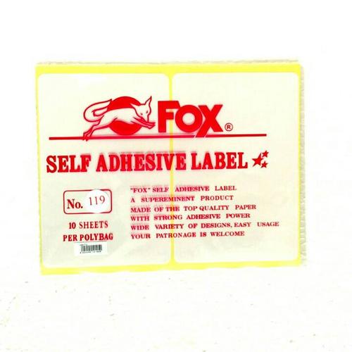 Jual Fox Label Stiker 119 / Undangan / Nama / Self Adhesive - Kota ...