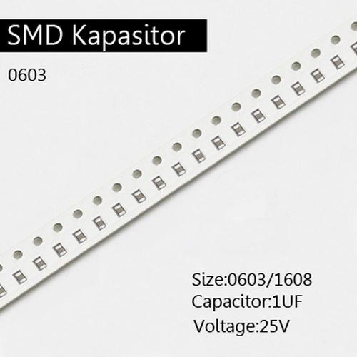Jual Capacitor 0603 1UF smd 1608 105 25v Kapasitor AD16 - Jakarta Utara ...
