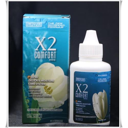 Jual X2 Comfort Air Softlens untuk Cuci softlens / Cairan Softlens 60ml ...