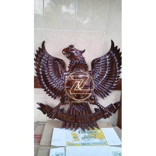 Jual hisan dinding garuda kayu jati - Natural warna, Diameter 50cm ...