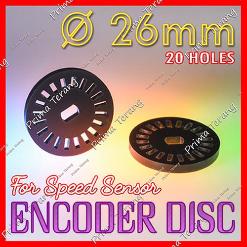 Jual Speed Encoder Disc Sensor Kecepatan 20 Holes DC Motor Wheel ...