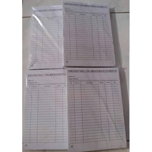 Jual Kartu Stok Persediaan Putih Kecil / Stock Card - Jakarta Barat ...