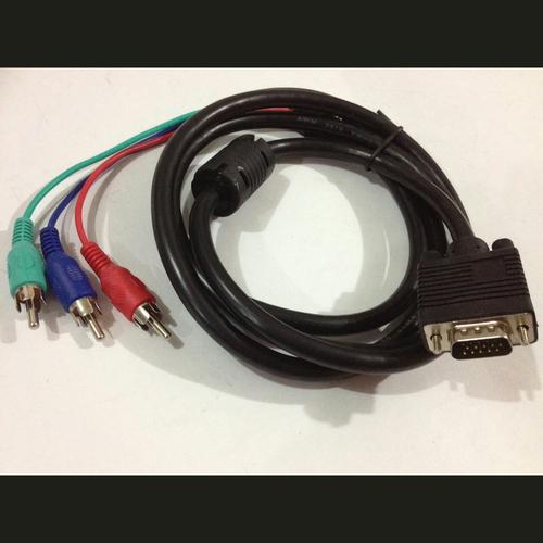 Jual KABEL VGA 15 pin Male to 3 RCA / RGB merah hijau biru 1.5 METER ...