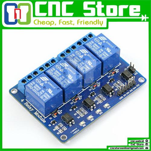 Jual RELAY 5V 4 CHANNEL OUTPUT 250VAC 30VDC 10A WITH OPTOCUPLER MODUL ...