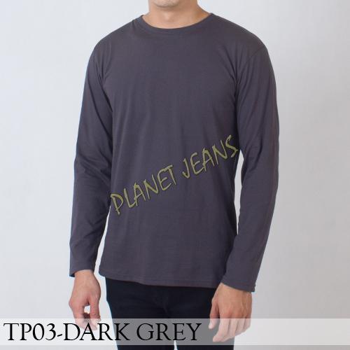 Jual Baju kaos polos pria / polosan cowok tangan lengan panjang 3-DARK ...