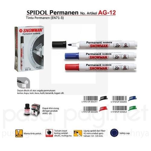 Jual SPIDOL SNOWMAN PERMANENT AG-12 - Jakarta Barat - BERDIKARY ...