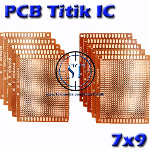 Jual 7x9 CM PCB Titik Lubang IC ( Matrix Circuit Board Bakelite Solder ...