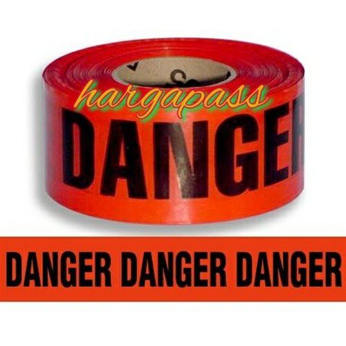 Jual barricade tape plastic barriers tanda bahaya. - merah putih ...