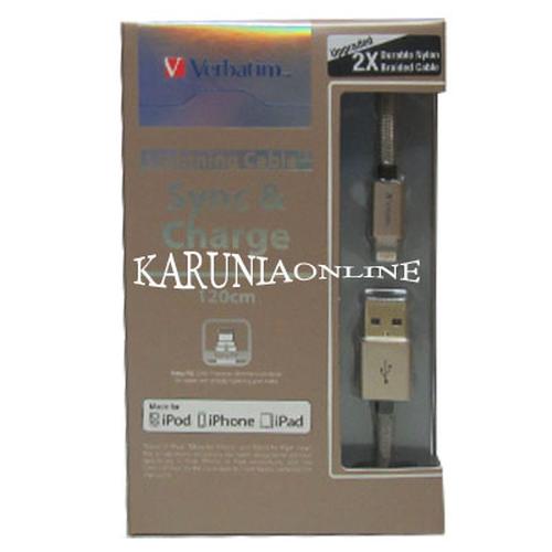 Jual Verbatim 120cm Metallic Step-up Lightning Cable Gold (64990 ...