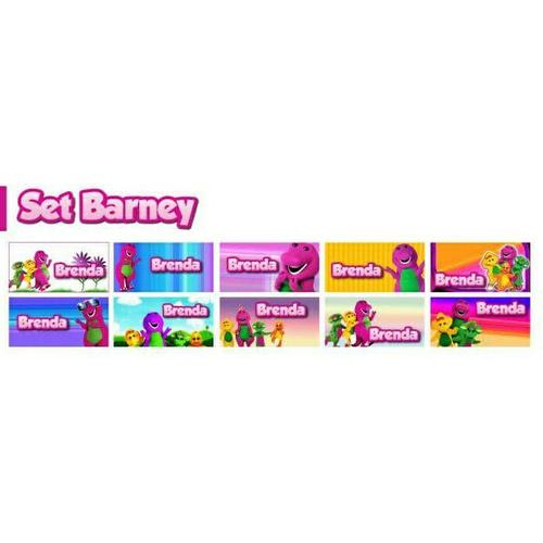 Jual STIKER LABEL NAMA TAHAN AIR/ STICKER LABEL WATERPROOF- BARNEY ...